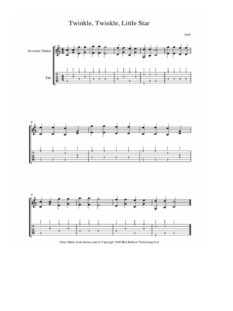 Twinkle, Twinkle, Little Star | PDF
