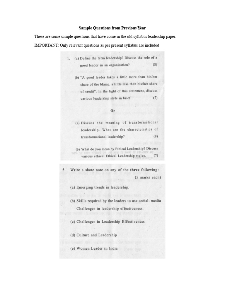 Previous Year Questions | PDF
