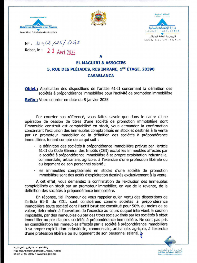 Réponse DGI-1 - 250423 - 203915 | PDF