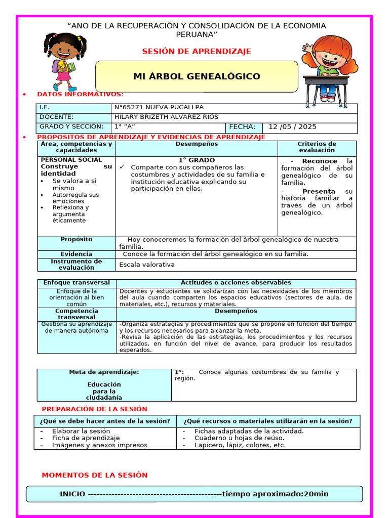 Mi Arbol Genealogico | PDF | Evaluación | Aprendizaje