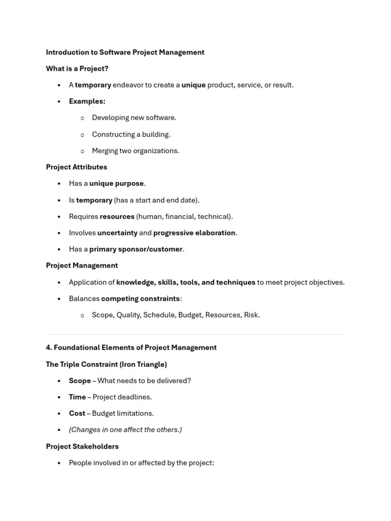 SPM Notes | PDF | Project Management | Software Development Process