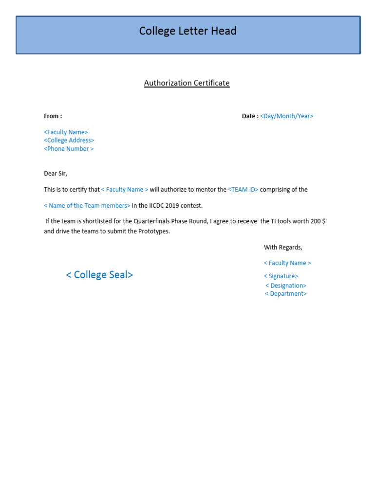 Authorization Certificate IICDC | PDF