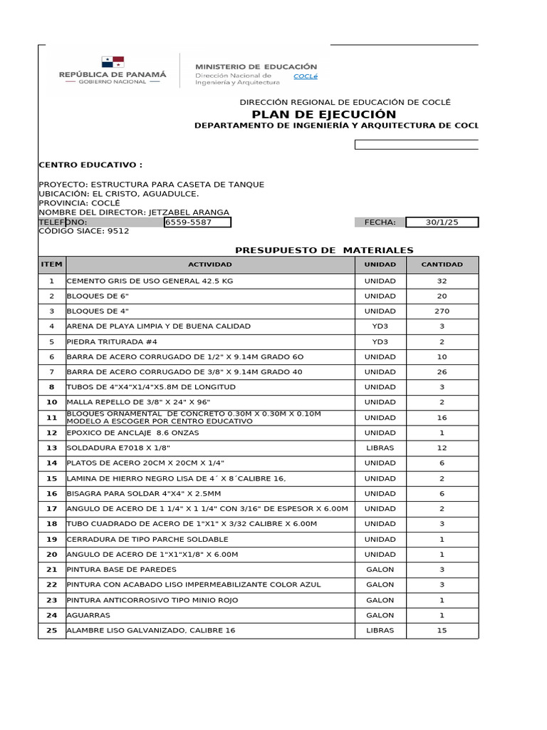Plan de Estructura para Caseta de Bomba | PDF | Ingeniería mecánica ...
