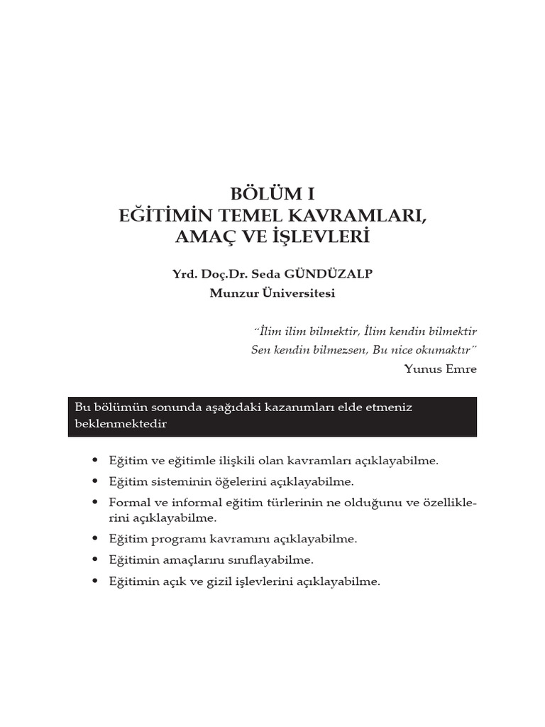 AGS Eğitim 1 - Eğitimin Temel Kavram Ve Kuramları | PDF