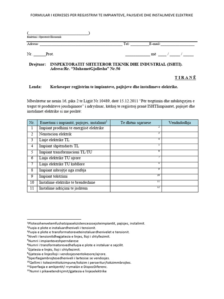 Formular - Aplikimi - PDF Formulari I Aplikimit | PDF