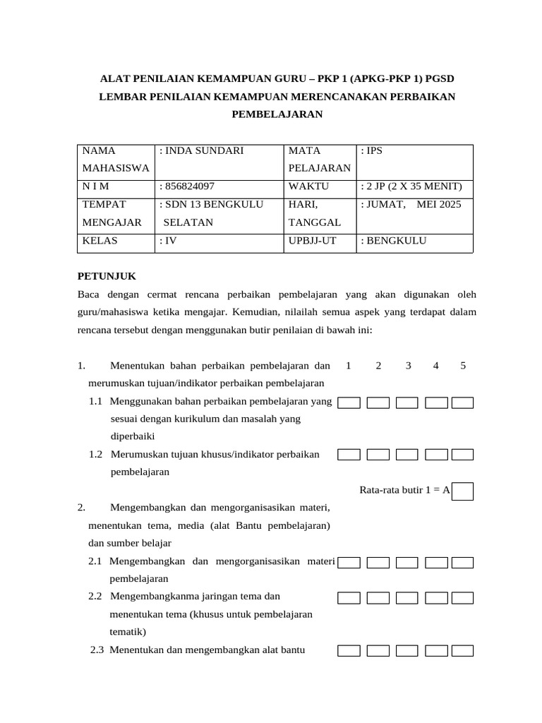 Apkg 1 Sup. 2 Ujian PKP | PDF