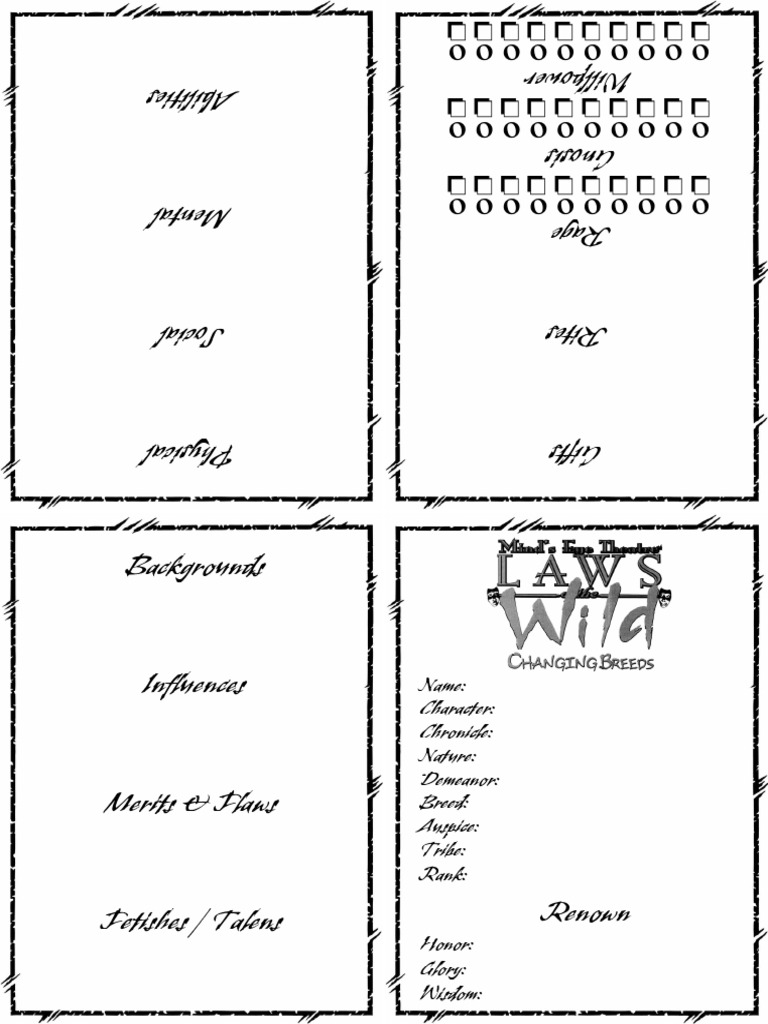 WtA MET LawsoftheWild ChangingBreeds Sheet | PDF