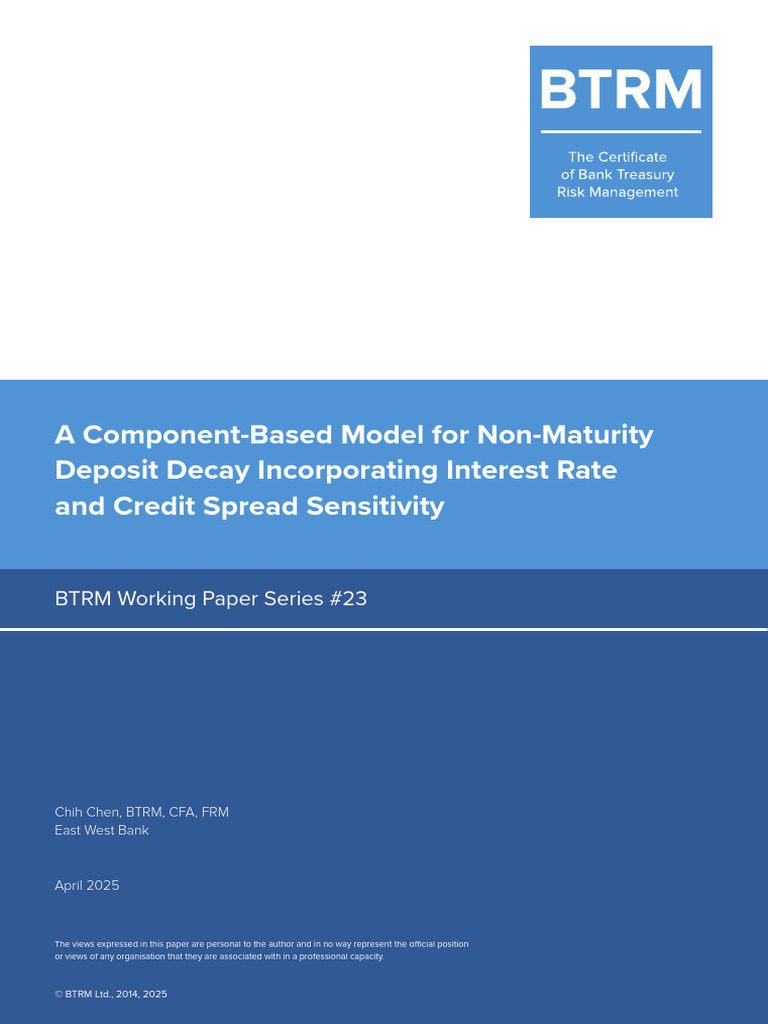 A Component Based Model For Non Maturity Deposit Decay 1747585701 | PDF | Banks | Basel Iii