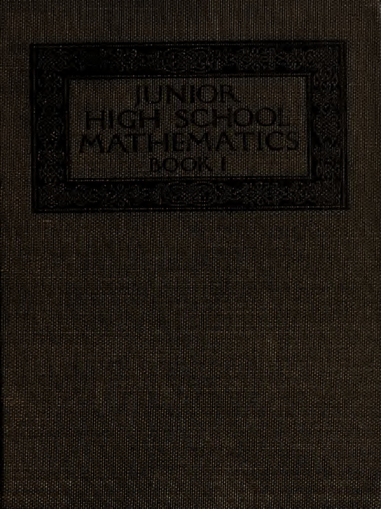 Junior High School Mathematics - Book I (IA Juniorhighschool00went ...
