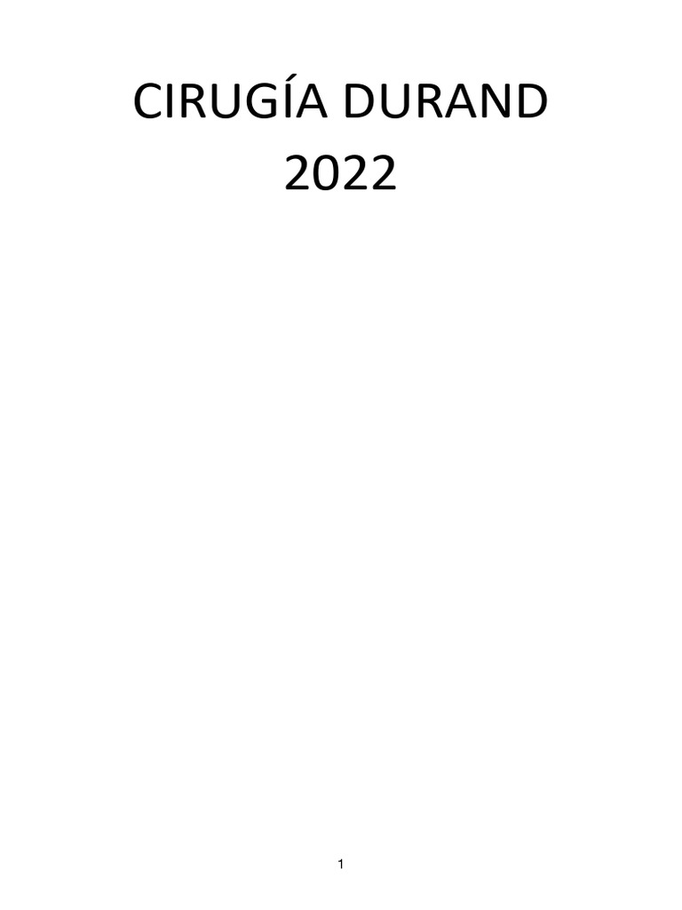 Cirugia Durand | PDF | La enfermedad por reflujo gastroesofágico | Medicina CLINICA