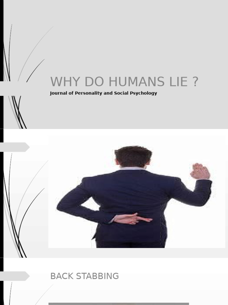 Why Do People Lie Presentation | PDF