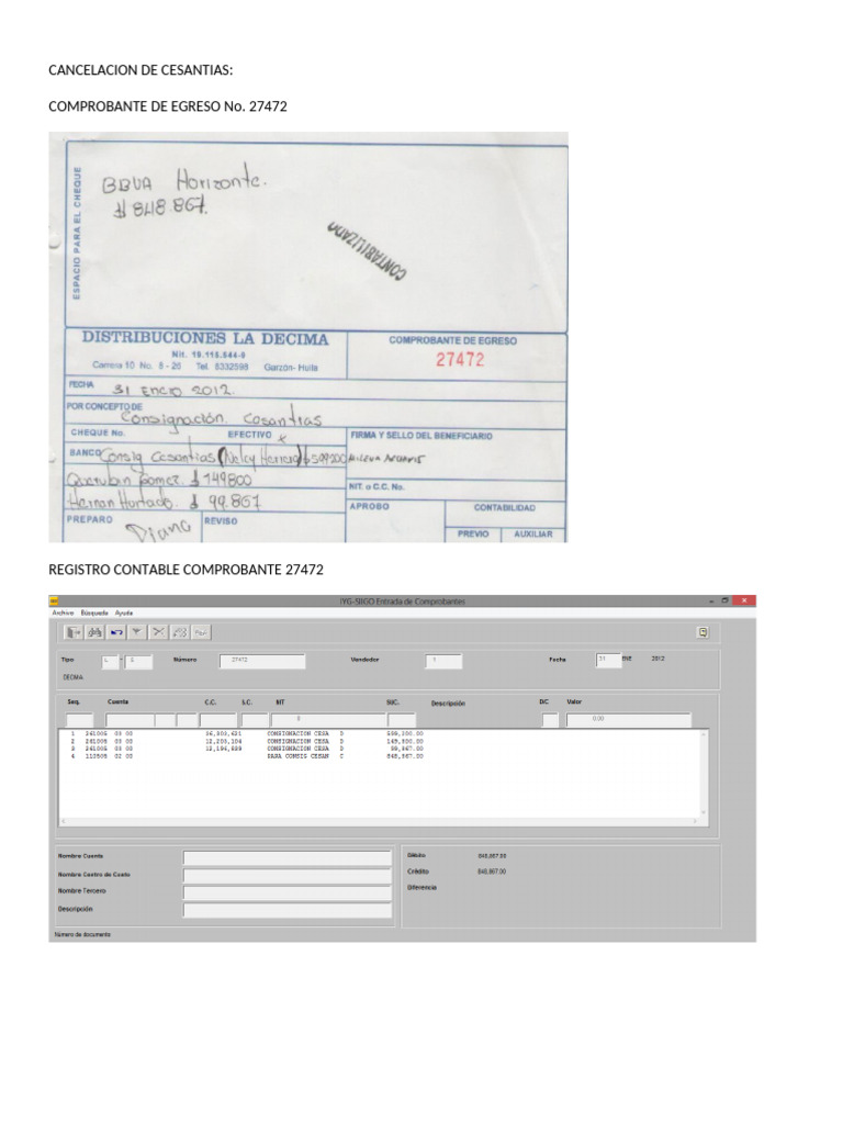 Cancelacion de Cesantias | PDF