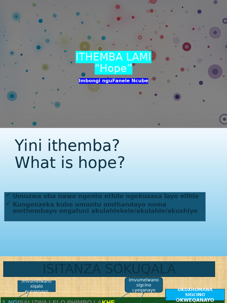 Ithemba Lami Poem Analysis | PDF