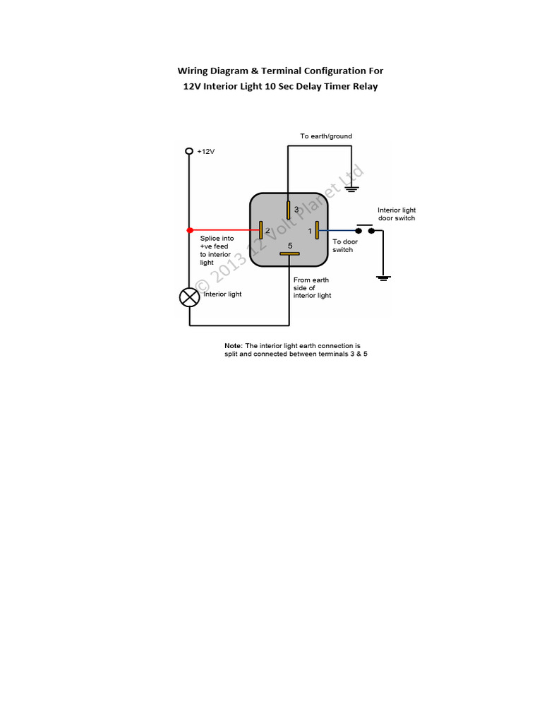 12V Interior Light Delay Relay Diagram | PDF