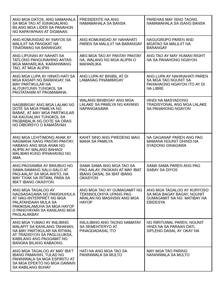 Custom Tagalog | PDF