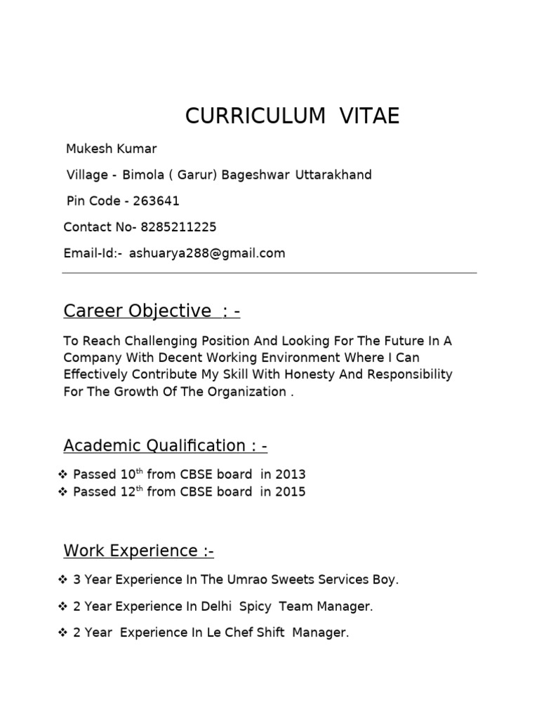 Mukesh Resume | PDF