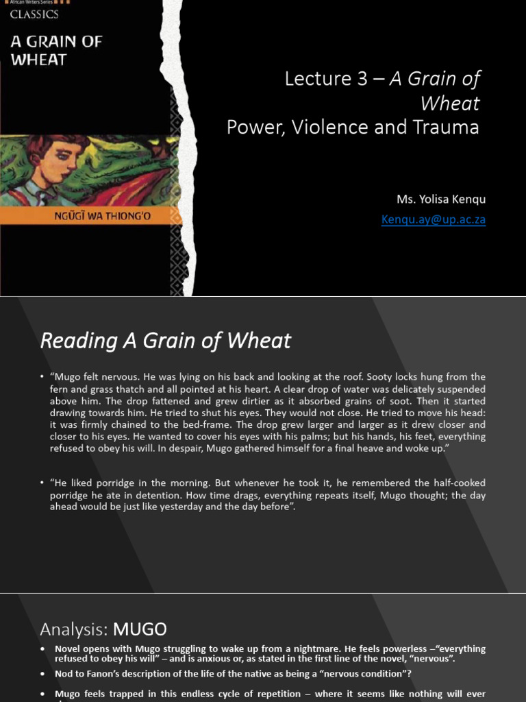 LECTURE 3 - A Grain of Wheat | PDF