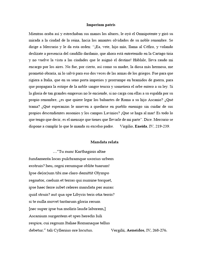 Imperium Patris Practica de Latin | PDF | Mitología romana
