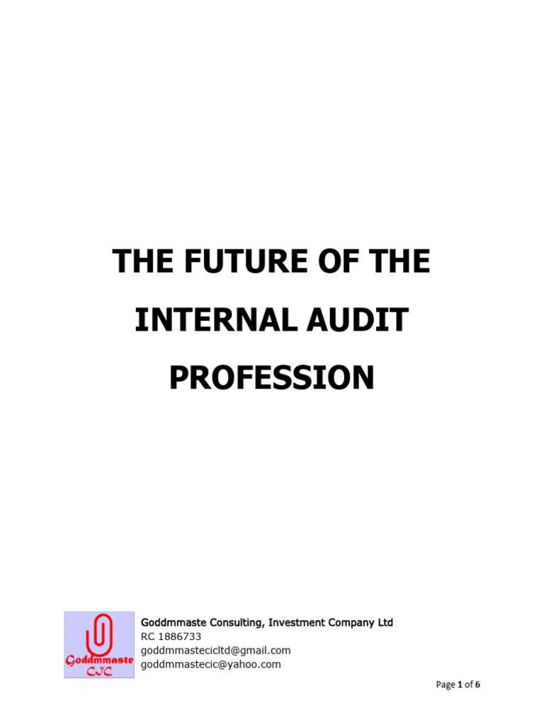 Future Of Internal Audit 1745512730 Pdf Internal Audit Audit