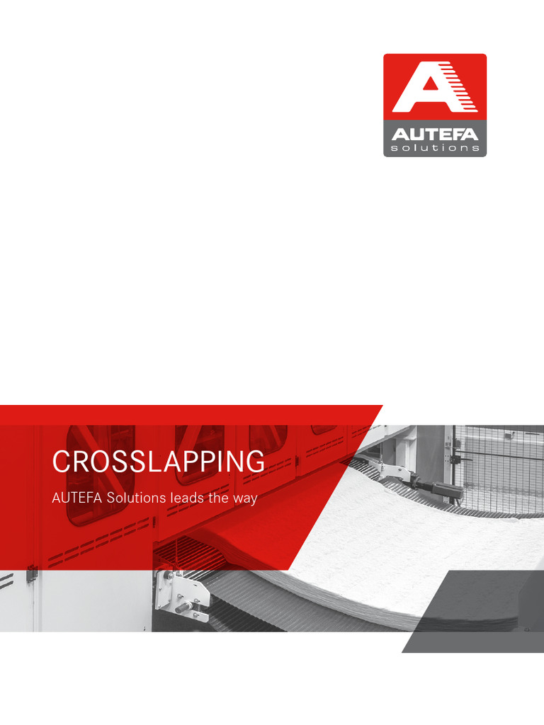 AUTEFA Solutions Crosslapper Topliner | PDF | Nonwoven Fabric | Optical ...
