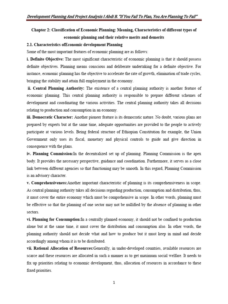 Chapter 2 Classification of Planning 10 - 1 | PDF | Fiscal Policy ...