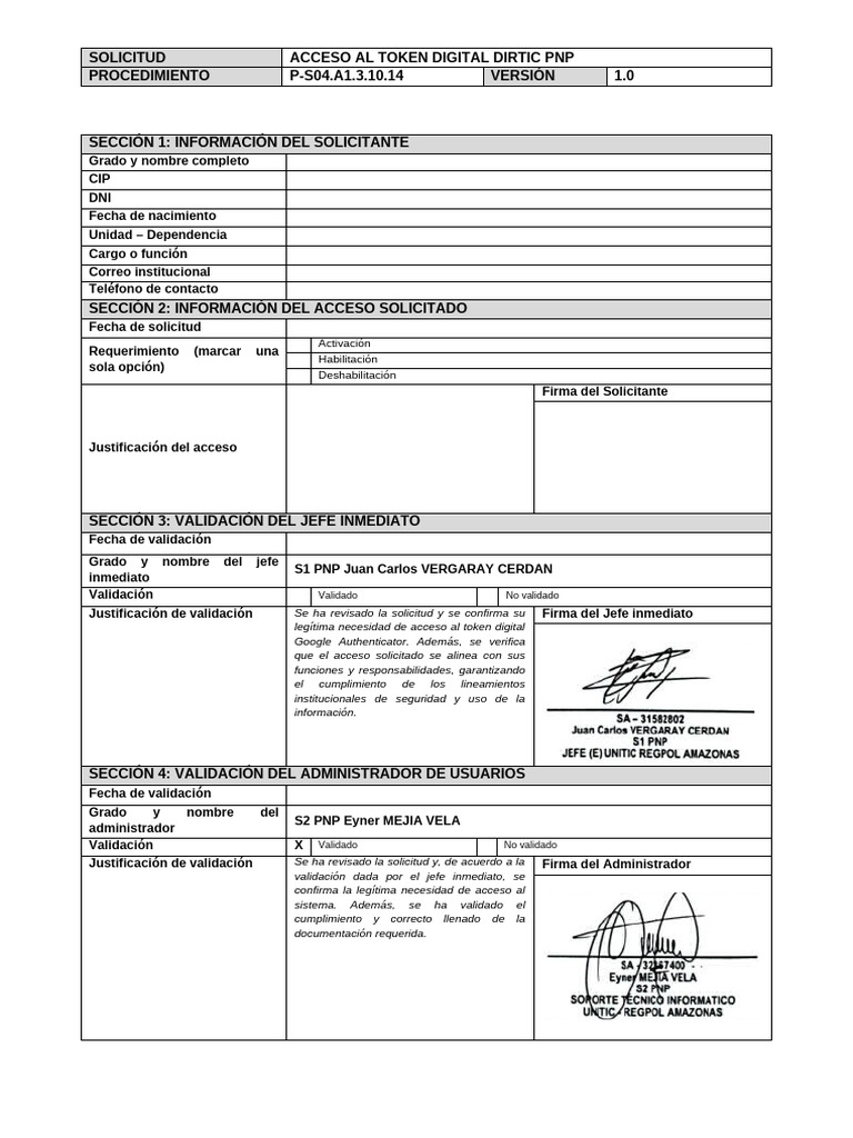 P-s04.a1.3.10.14 Token Digital Anexo 2 Solicitud | PDF | Autenticación | Usuario (informática)