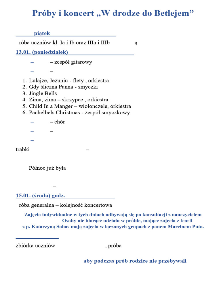 Proby I Koncert | PDF