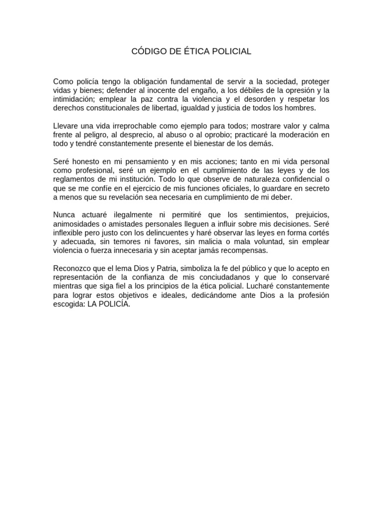 codigo-etica-policial | PDF