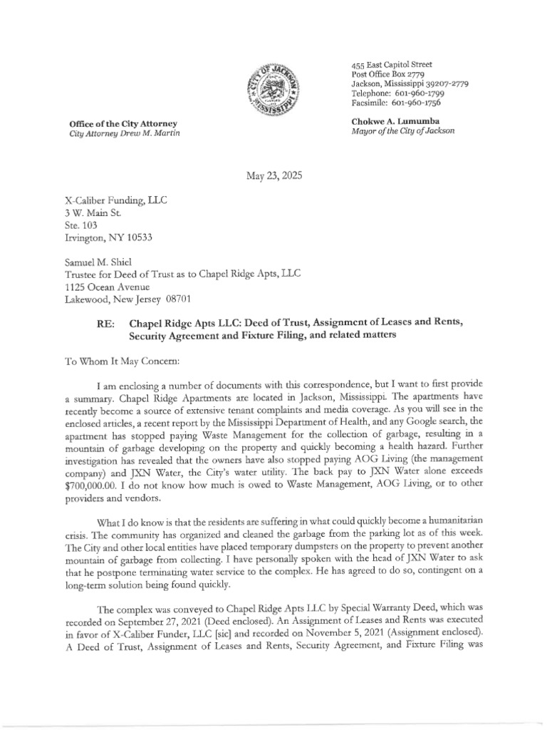X Caliber Funding Letter | PDF