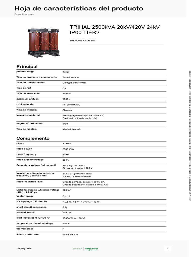Schneider Electric - Trihal - TRI250024K2A3YEF1 | PDF | Economía y ...