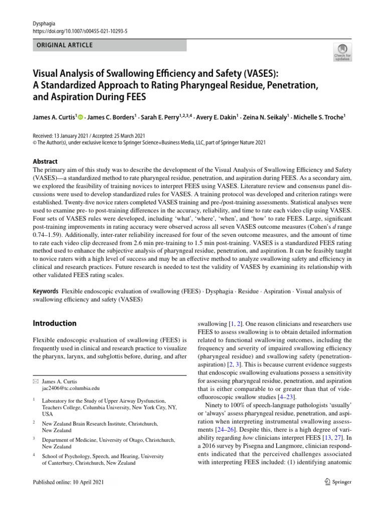 47-. Curtis, J Et Al. (2021) - Visual Analysis of Swallowing Efciency ...