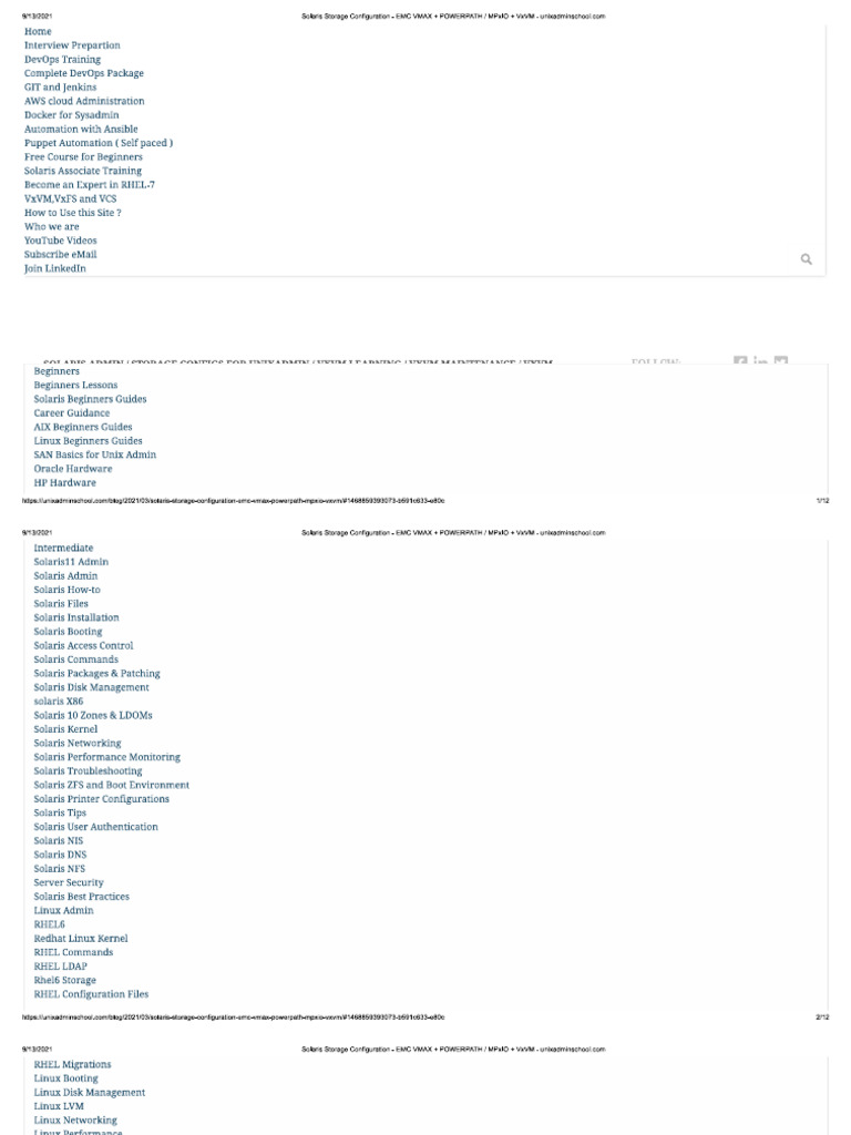 Solaris Storage Configuration Emc Vmax Powerpath Mpxio VXVM | PDF