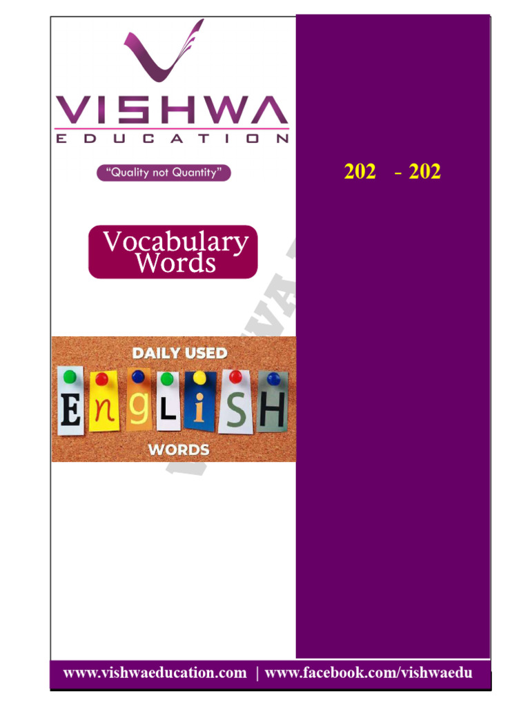 Vishwa Education - 1000 Words 2025-26 | PDF