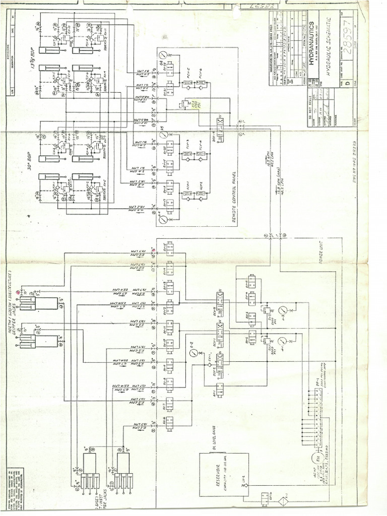 Hydraulic schematic BOP lift | PDF