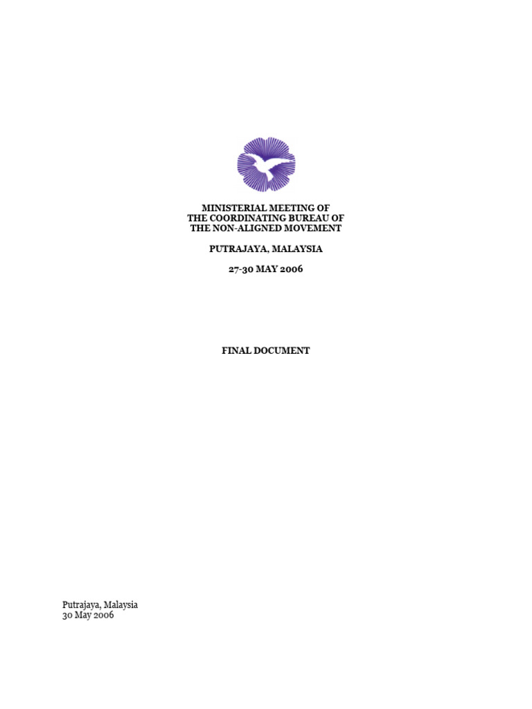 MMCOB FinalDocument | PDF | Non Aligned Movement | International Law