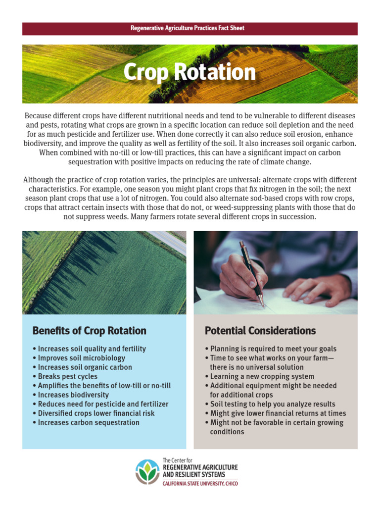 Crop Rotation Fact Sheet | PDF | Agriculture | Crop Rotation