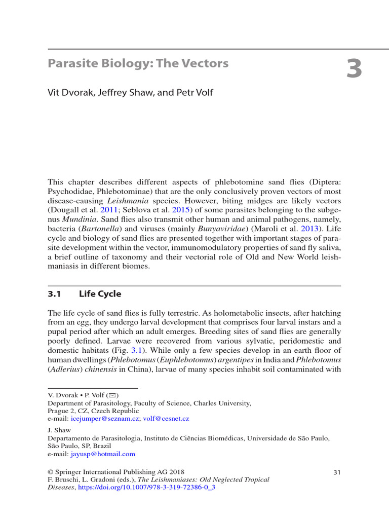 Parasite Biology: The Vectors: Vit Dvorak, Jeffrey Shaw, and Petr Volf ...