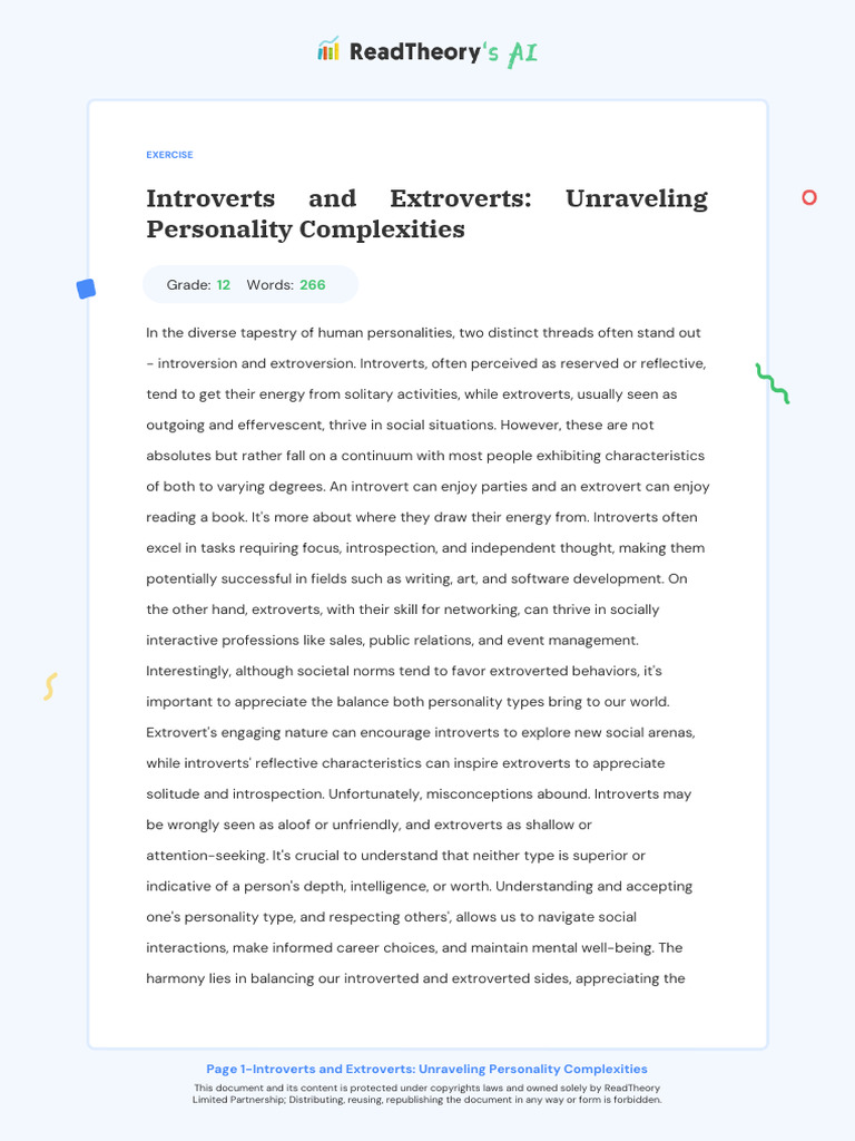 Introverts and Extroverts Unraveling Personality Complexities | PDF | Extraversion And ...
