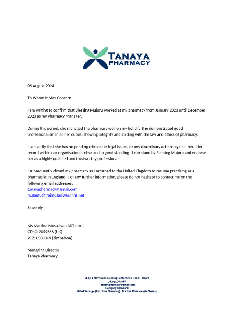 Reference Letterhead | PDF