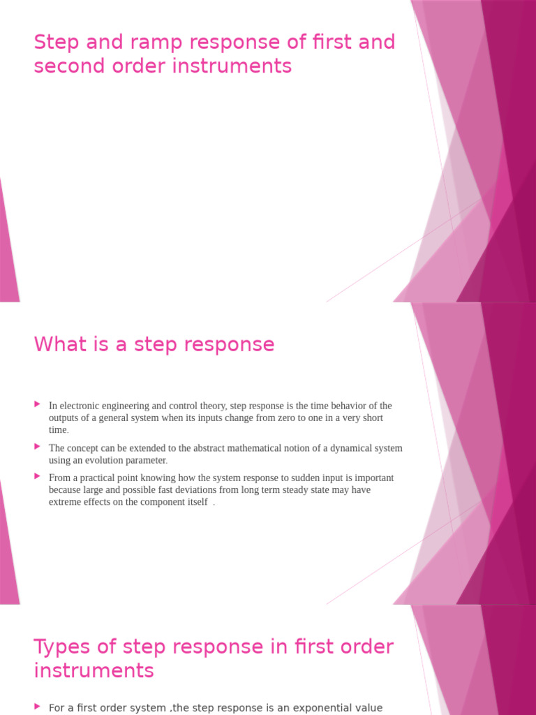 Step and ramp response of first and second order instruments_MUWUSHA ...