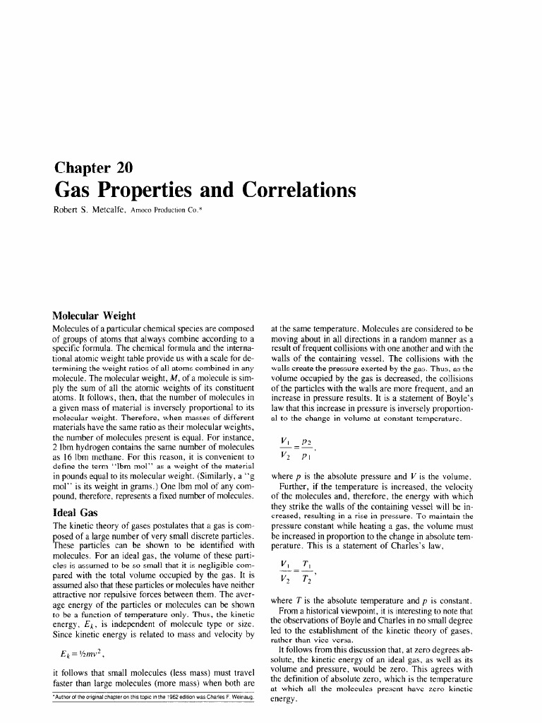 Gas Properties and Ideal Gas Law | PDF | Gases | Pressure