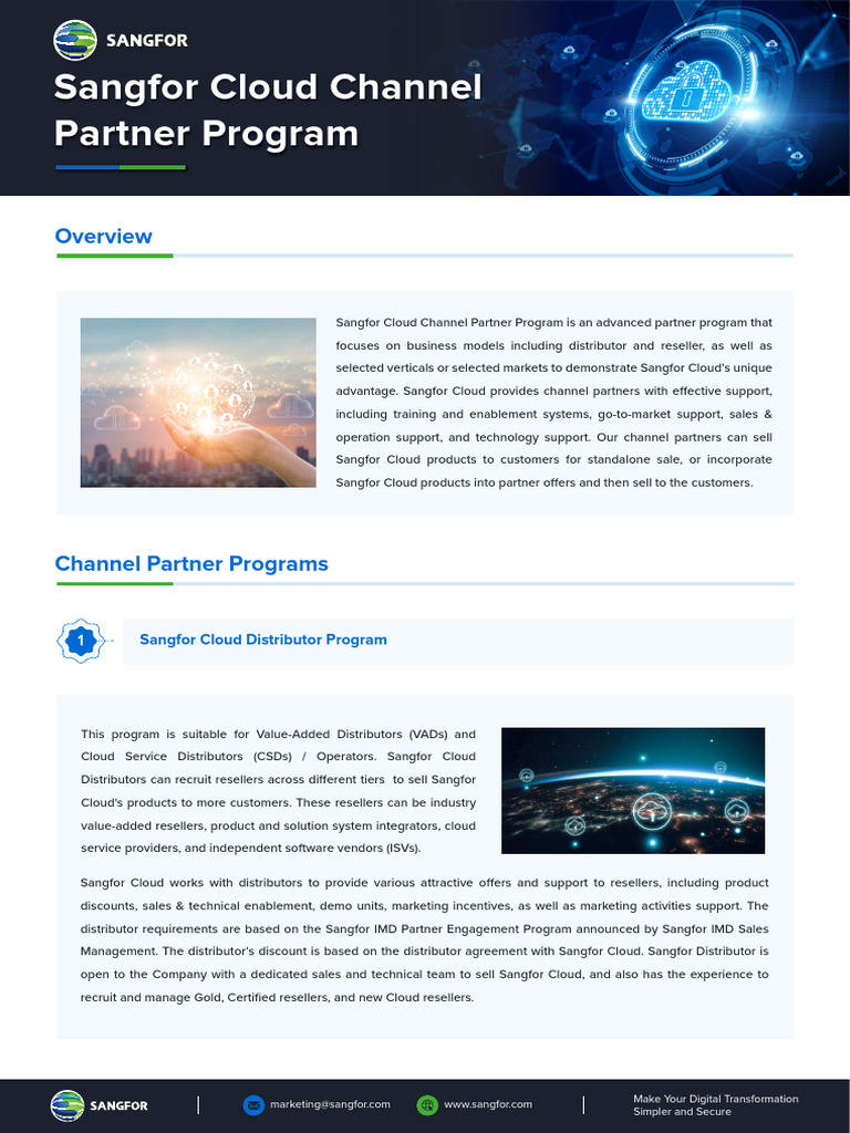 Sangfor Cloud Partner Program Overview | PDF | Cloud Computing ...