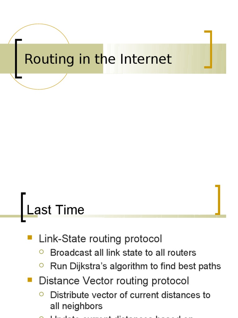 Routing in The Internet | PDF | Routing | Internet Protocols