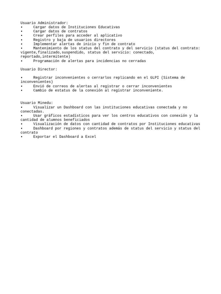 Requerimientos | PDF