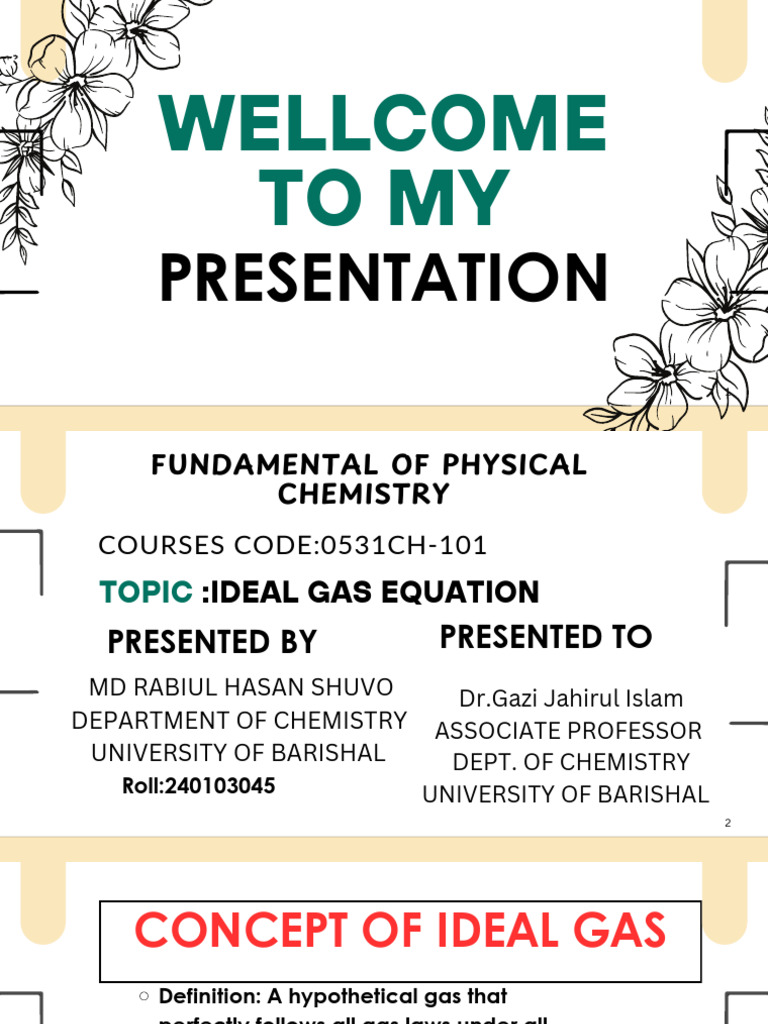 Presentation - IDEAL GAS EQUATION | PDF