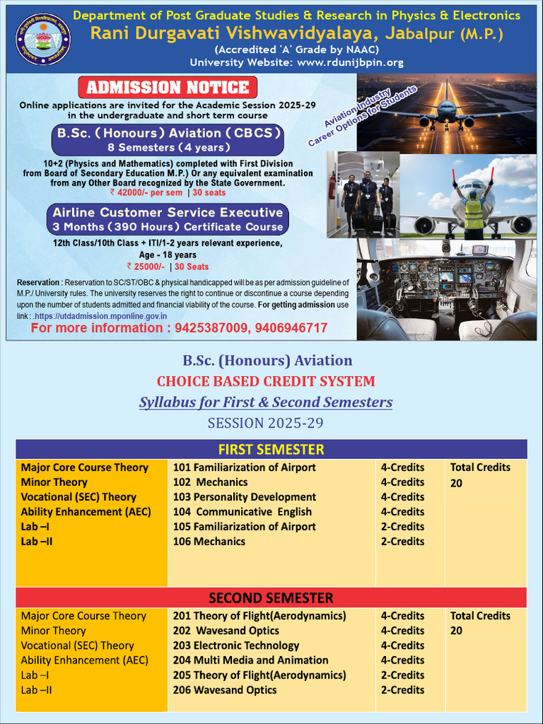 BSC Aviation Physics RDVV | PDF