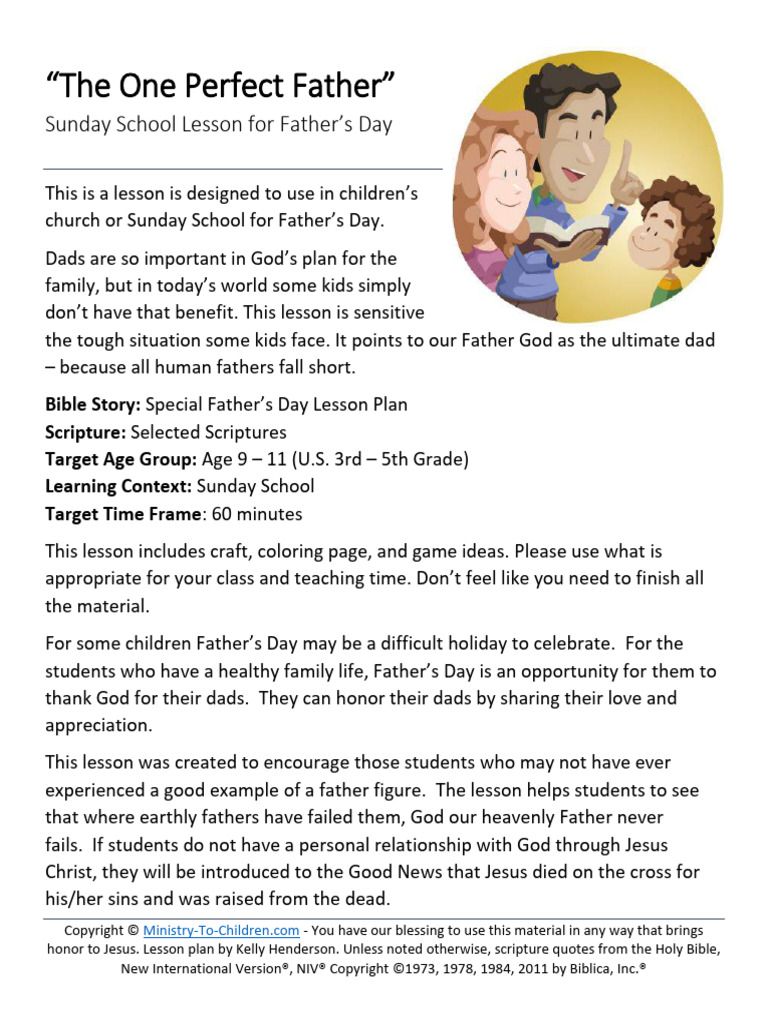 Fathers Day Lesson 2020 | PDF | Adam And Eve | New International Version