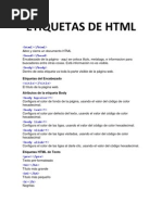 Tabla de Etiquetas HTML Esenciales | PDF | Software de oficina ...