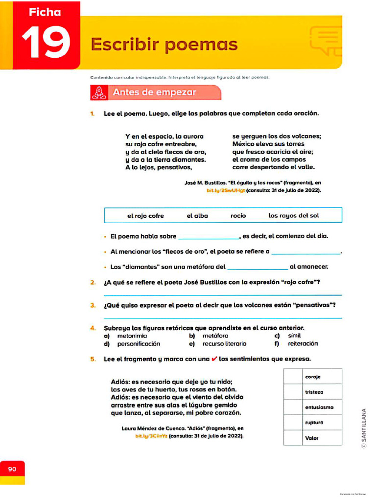 Ficha de Versos | PDF