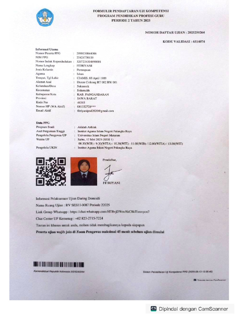 Berkas Persyaratan UP Fitriyani | PDF